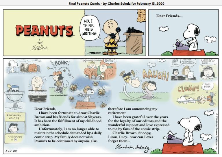 First and Last – Peanuts – The Daily Cartoonist