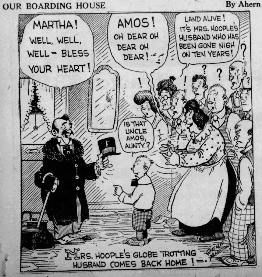 100 Years Ago – Major Hoople’s Grand Entrance – The Daily Cartoonist