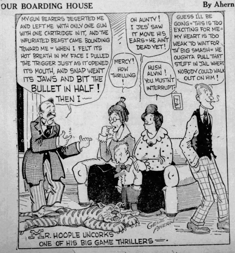 100 Years Ago – Major Hoople’s Grand Entrance – The Daily Cartoonist