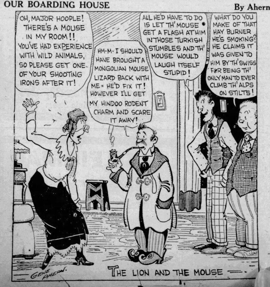100 Years Ago – Major Hoople’s Grand Entrance – The Daily Cartoonist