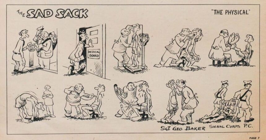 80 Years Ago: The Sad Sack Gets Drafted – The Daily Cartoonist