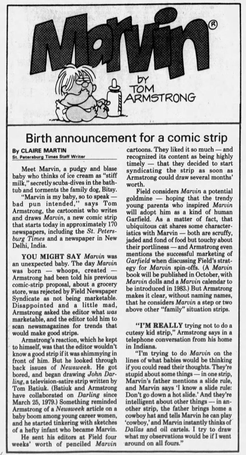 Marvin – Still Going (Arm)Strong at 40 – The Daily Cartoonist