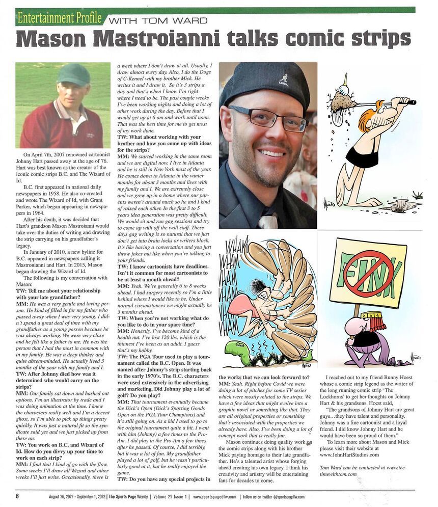 Mason Mastroianni – Triple Threat Interview – The Daily Cartoonist