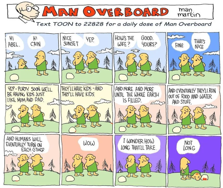 Man Martin, Man Overboard, and Genesis – The Daily Cartoonist