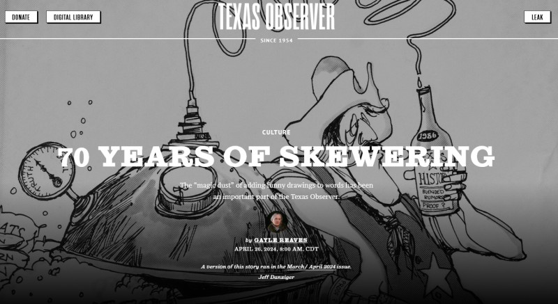 70 Years of Texas Observer Cartoons – The Daily Cartoonist