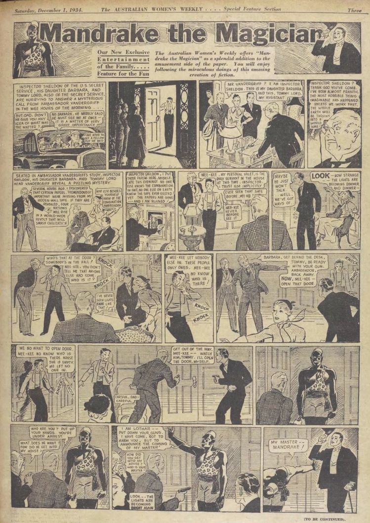 June 11, 1934: Enter Mandrake the Magician – A First and Last Entry ...