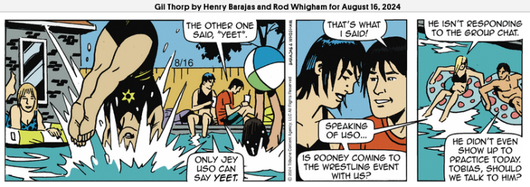 Rhea Ripley of the WWE and of Gil Thorp – The Daily Cartoonist