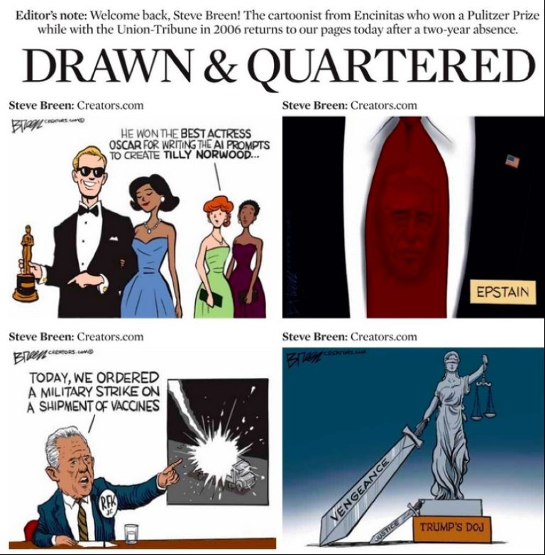 Syndicated Steve Breen Returns to The San Diego Union-Tribune – The ...