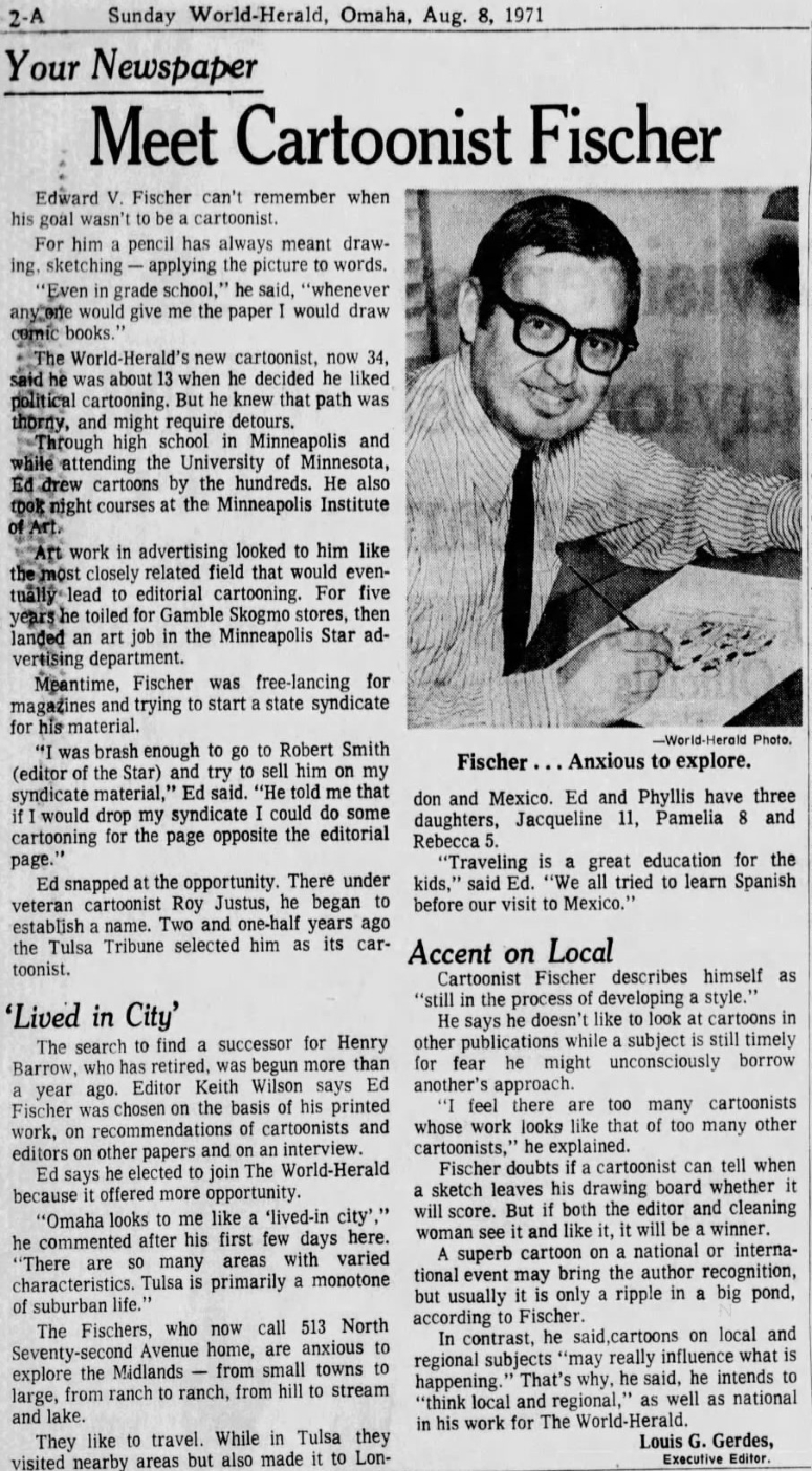Ed Fischer – RIP – The Daily Cartoonist